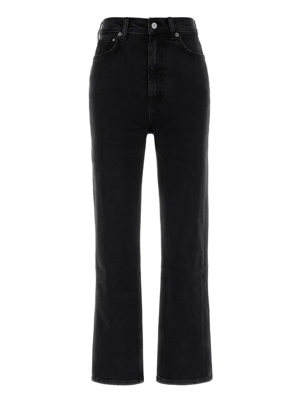 ANINE BING Stretch Denim Jane Jeans - Black