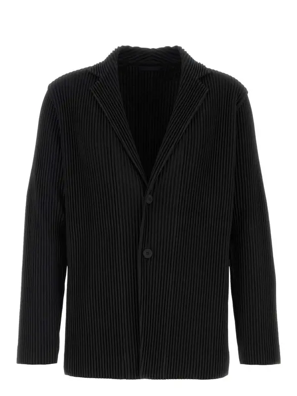 Issey Miyake Homme Plissé Tailored Polyester Blazer - Black
