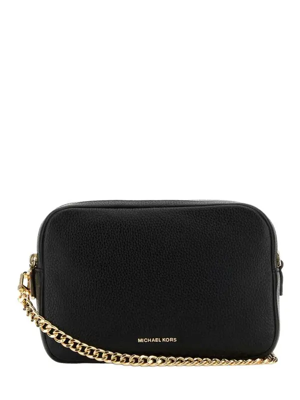 Michael Kors Medium Bryant Leather Shoulder & Crossbody Handbag - Black