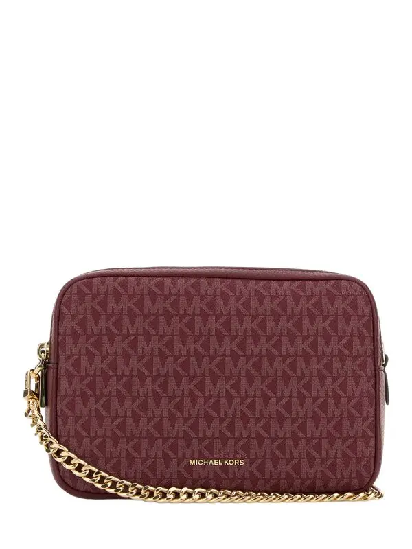 Michael Kors Medium Bryant Monogram Shoulder Bag With Chain Strap - Purple