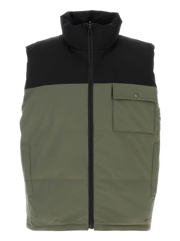 A.p.c. Contrast Detail Padded Vest - Multicoloured