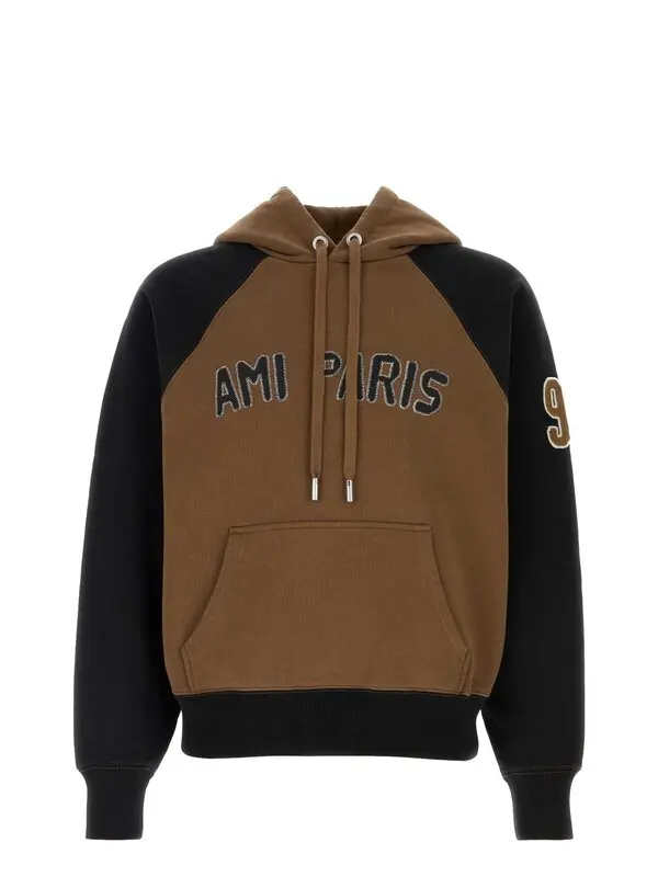 AMI Paris Cotton Sweatshirt For - Brown