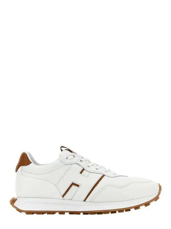 Hogan H601 Suede & Leather Sneakers - White