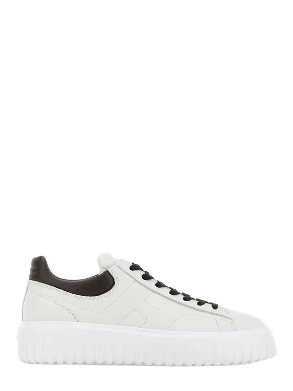 Hogan H-stripes Leather Sneakers - White