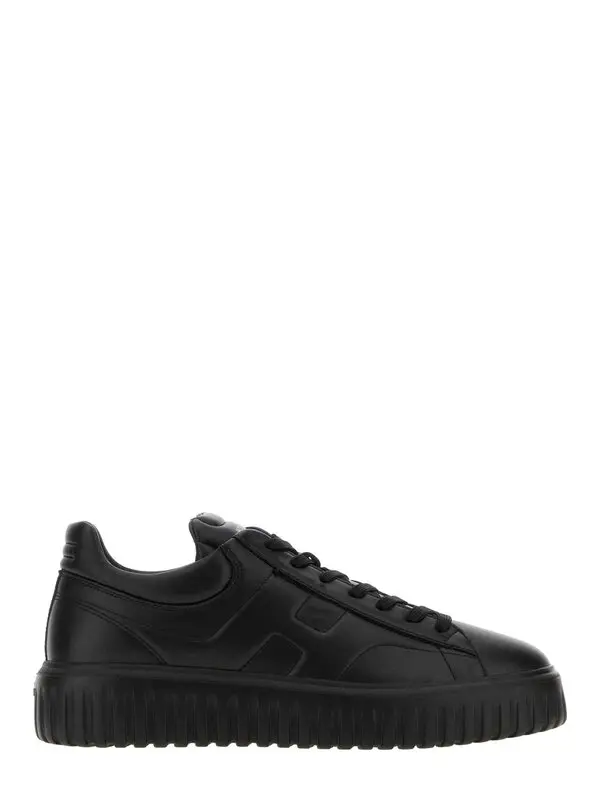Hogan Leather H-stripes Low Top Sneakers - Black