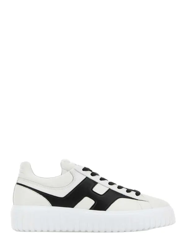 Hogan H-stripes Leather Sneakers - White
