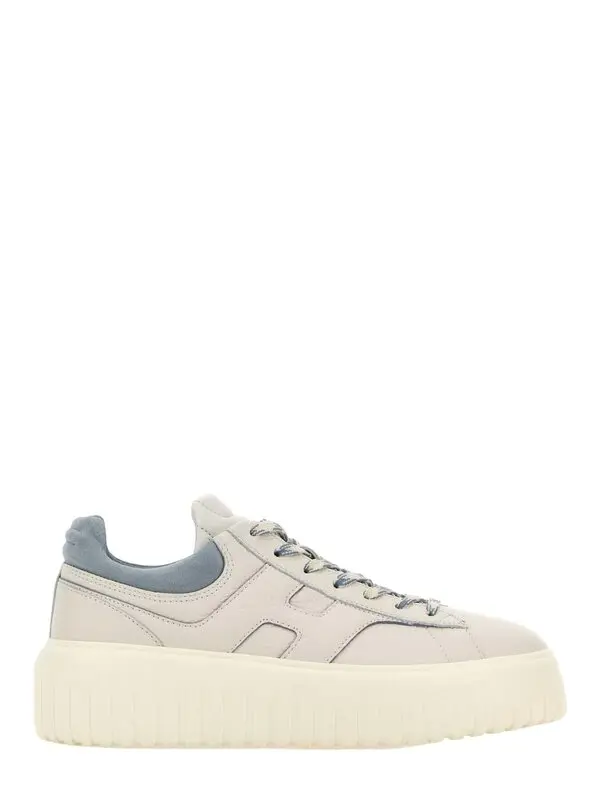 Hogan Leather Platform Lace-up Sneakers - White