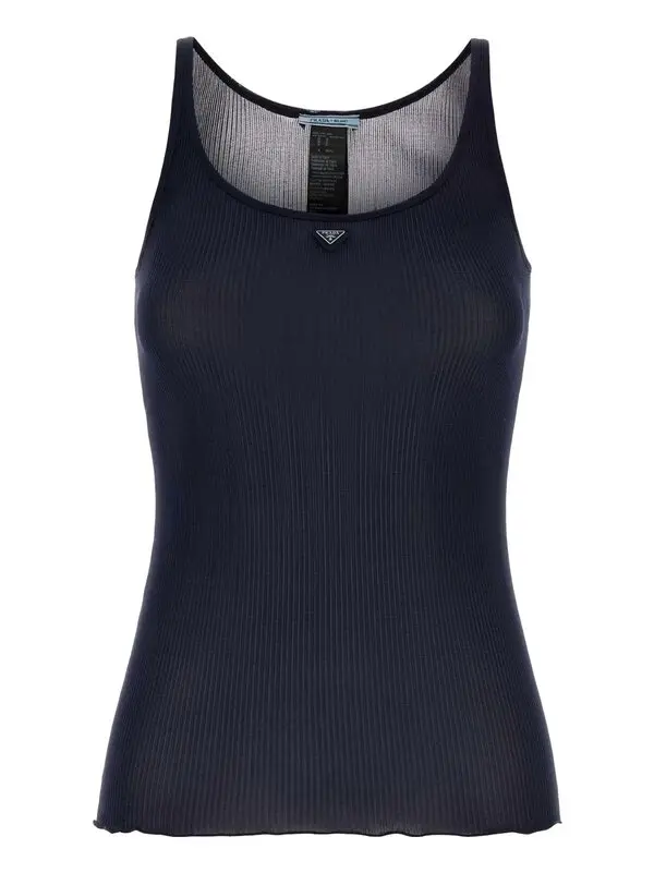 Prada 100% Silk Tank Top - Blue