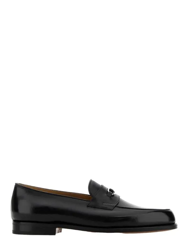 John Lobb Lopez Calf Leather Loafers - Black