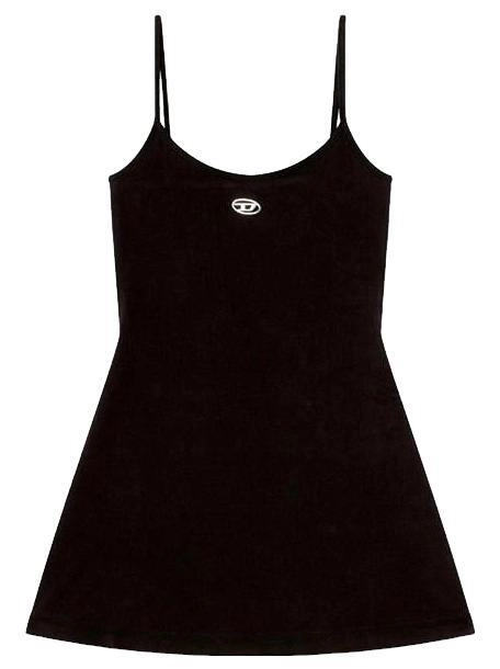 DIESEL® Mini Dress With Ribbed Detailing - Black
