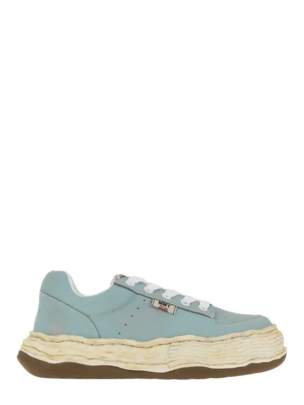 Mihara Yasuhiro Oliver Leather Lace Up Sneakers - Light Blue
