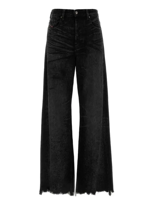 DIESEL® Wide-leg Denim Jeans - Black