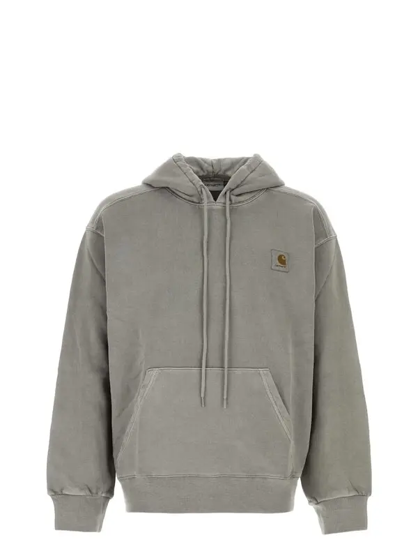 Carhartt Work In Progress Cotton Hooded Sweatshirt - Grey