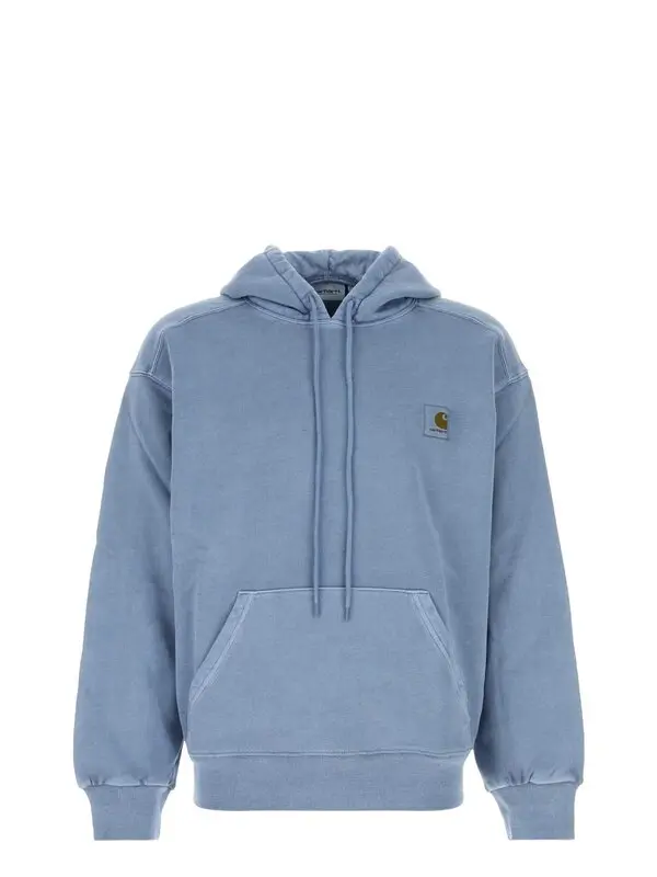 Carhartt Work In Progress Cotton Hooded Sweatshirt - Light Blue