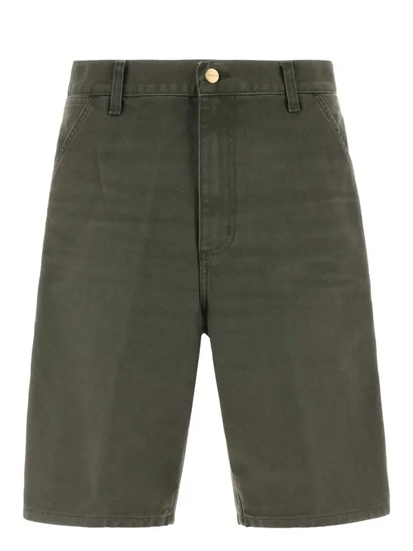 Carhartt Work In Progress Single Knee Cotton Shorts - Green