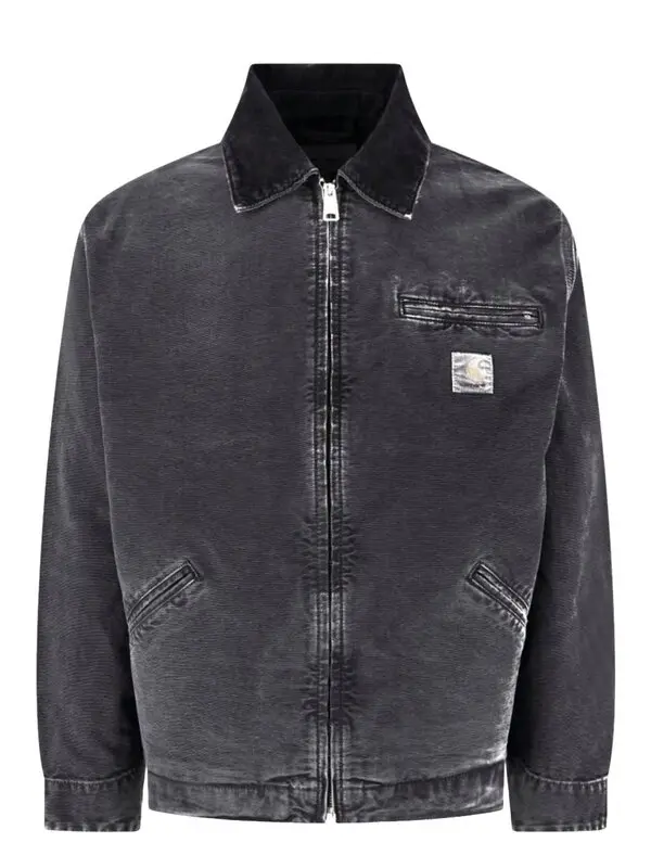 Carhartt Work In Progress Organic Cotton Canvas Zip Jacket - Black-black