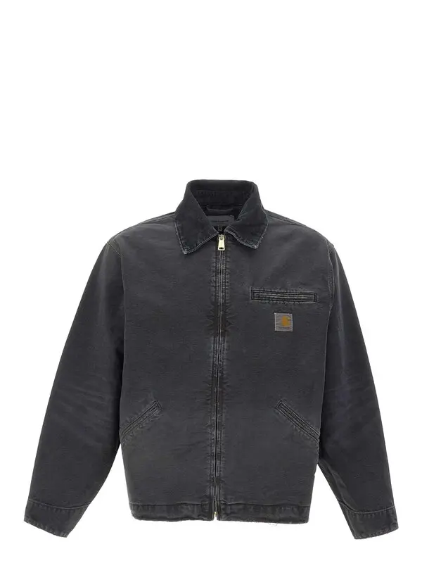 Carhartt Work In Progress Organic Cotton Canvas Zip Jacket - Black-black