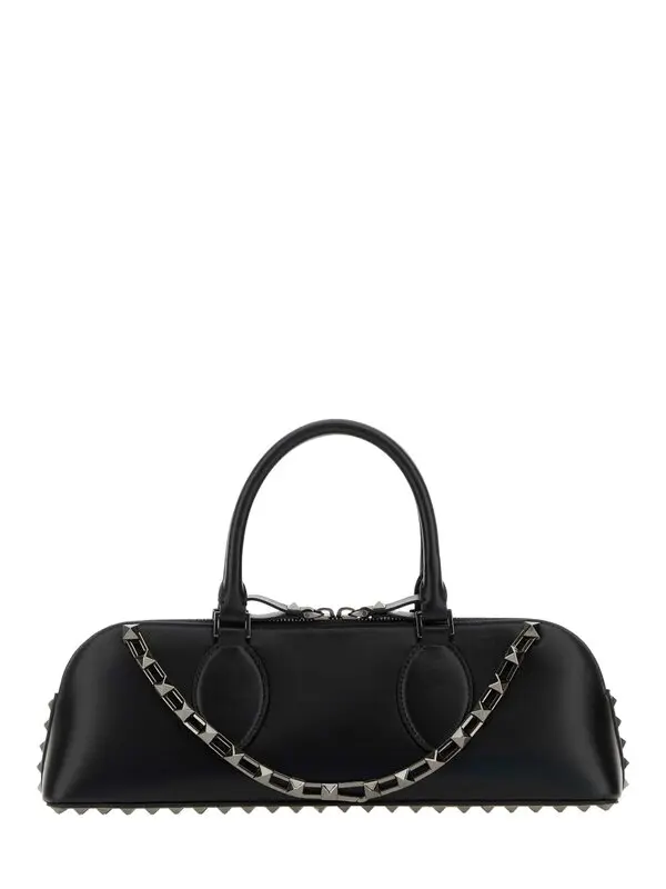 Valentino Garavani Rockstud East-west Mini Calf Leather Handbag - Black