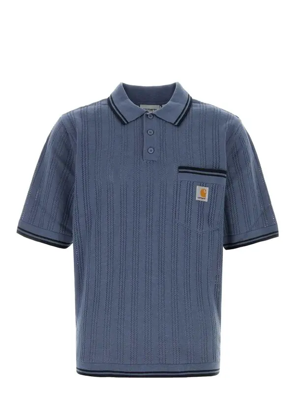 Carhartt Work In Progress Cotton Short-sleeve Ramsey Polo - Light Blue