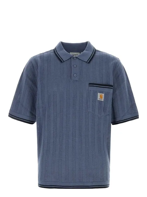 Carhartt Work In Progress Cotton Short-sleeve Ramsey Polo - Light Blue