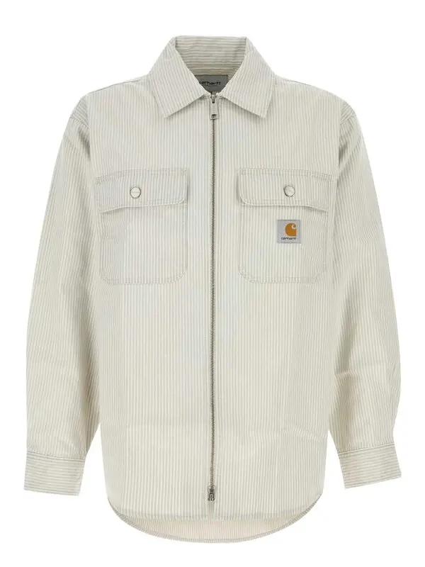 Carhartt Work In Progress Embroidered Mercer Cotton Shirt - Stripped