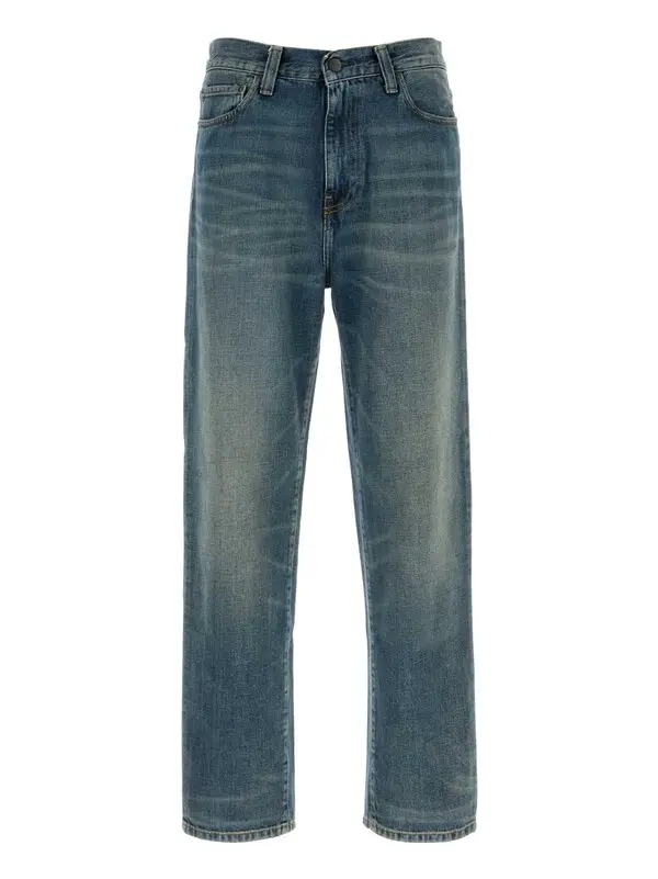 Carhartt Work In Progress Carpenter Style Cotton Denim Trousers - Blue