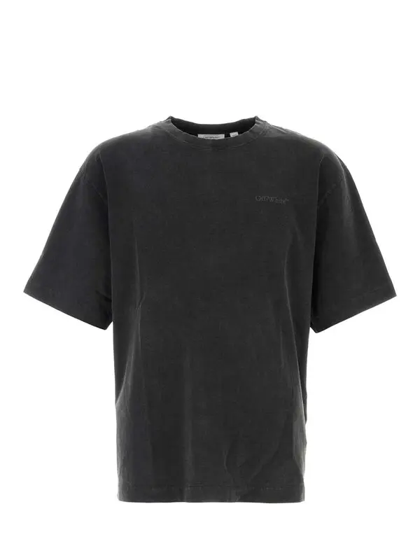 Off-White Slate Cotton T-shirt - Black