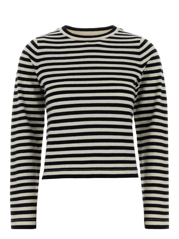 Extreme Cashmere Striped Cotton-cashmere Sweater No. 451 - Stripped