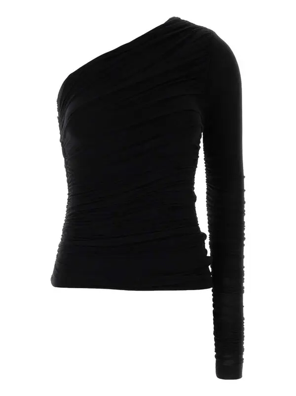 AGOLDE Lyocell-blend Fitted Top - Black