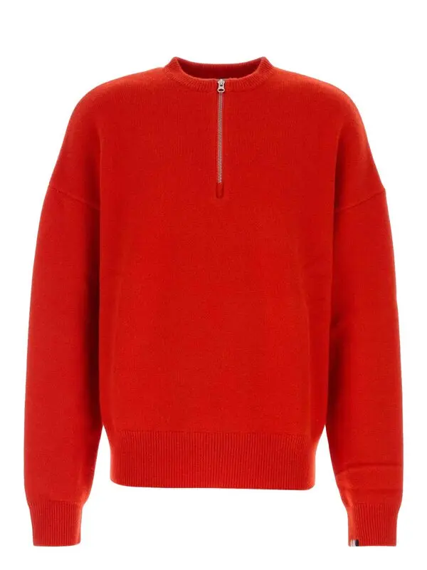 Extreme Cashmere Oversized Zip-up Sweater N°496 - Red