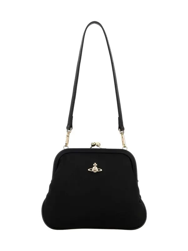 VIVIENNE WESTWOOD Mini Fabric Shoulder Handbag - Black