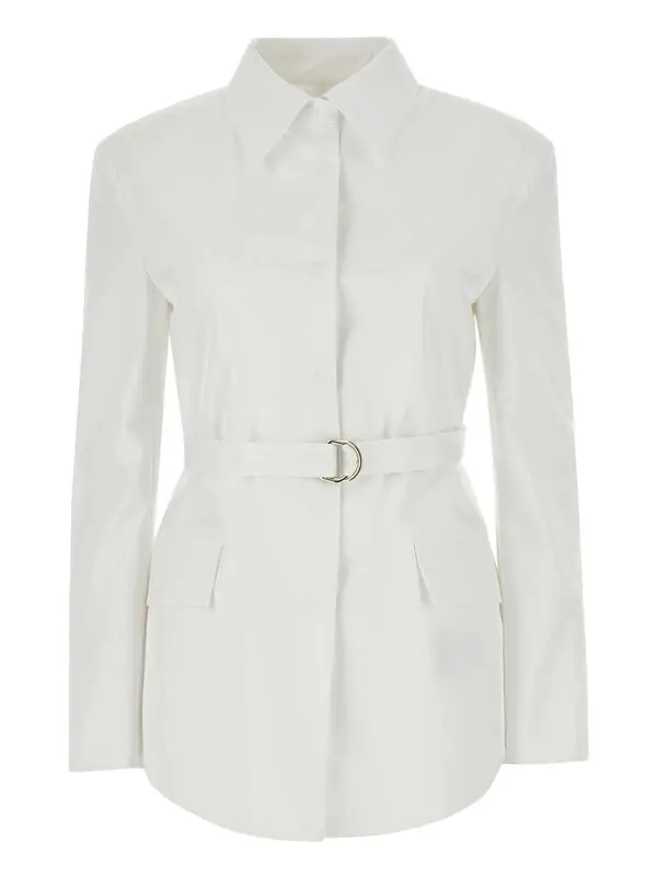 Valentino Garavani Cotton Poplin Overcoat - White