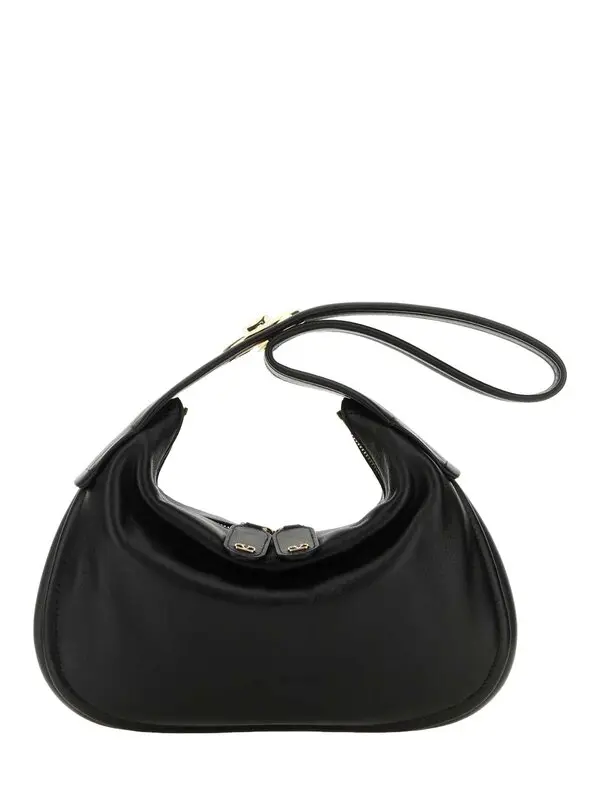 Valentino Garavani Nappa Leather Go-hobo Handbag - Black