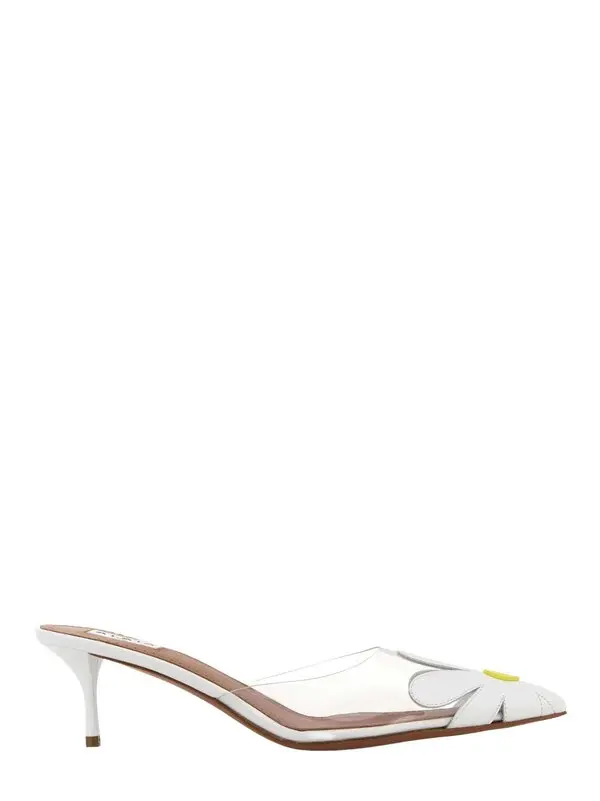 Alaïa Pvc And Leather Low-heel Mules - White