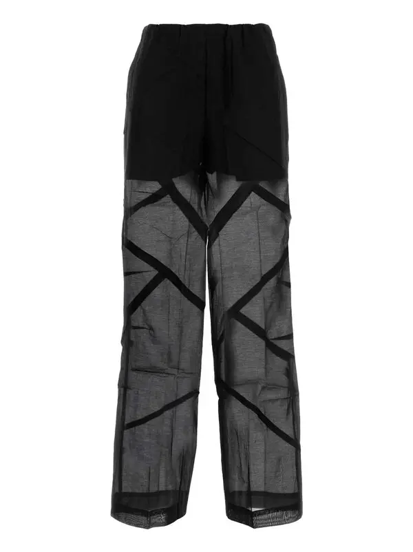 Co Cotton-silk Blend Trousers - Black