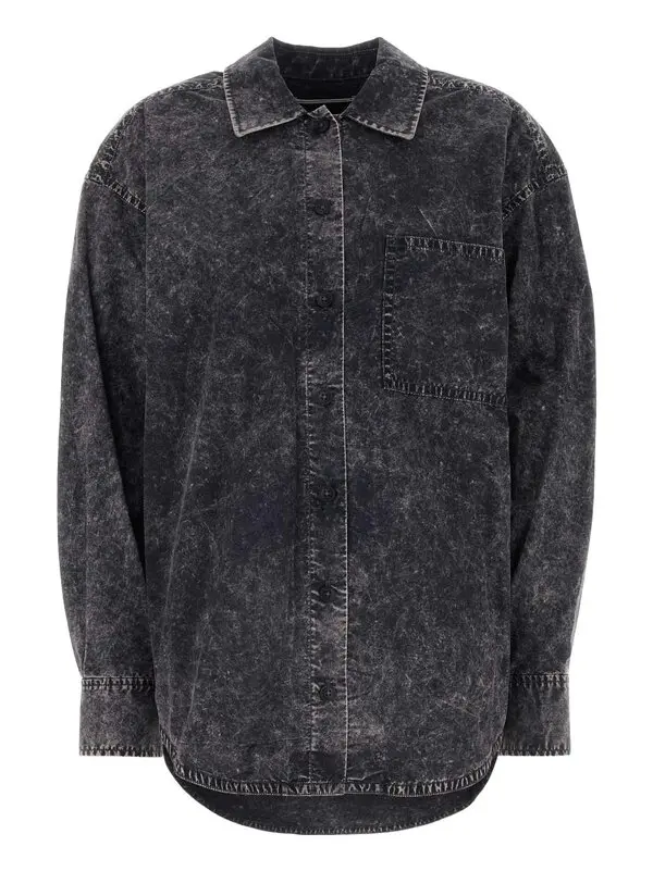 Alexander Wang Oversize Cotton Shirt - Black