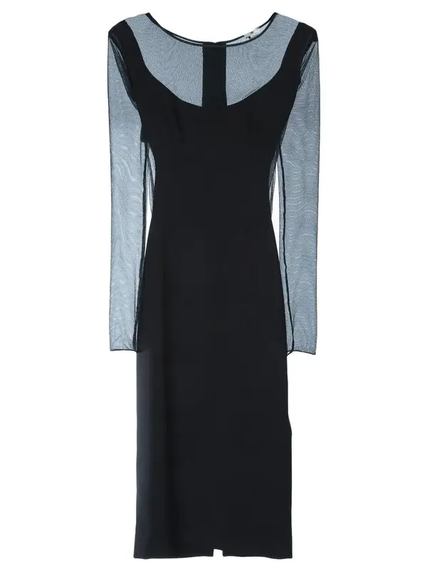 Elisabetta Franchi Longuette Tulle Evening Gown - Nero