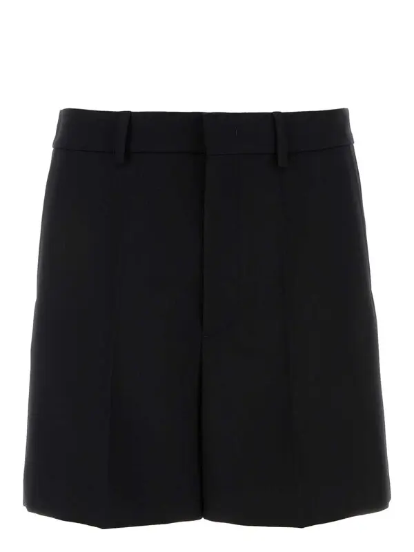 Valentino Garavani Wool Tailored Bermuda Shorts - Black