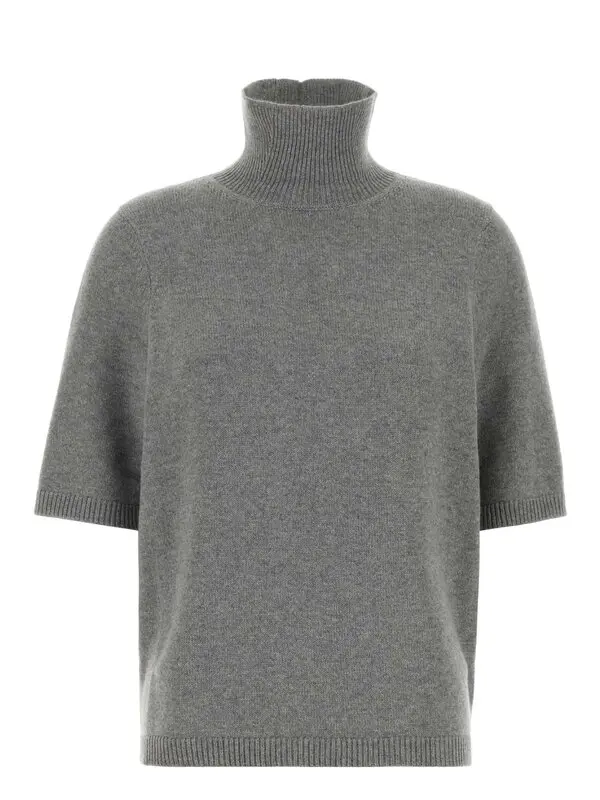 Alaïa Stretch Cashmere-blend High Neck Sweater - Grey