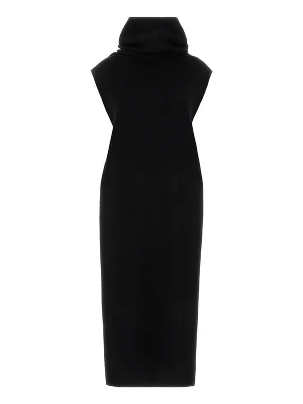 Alaïa Cashmere Blend High Neck Sleeveless Top - Black