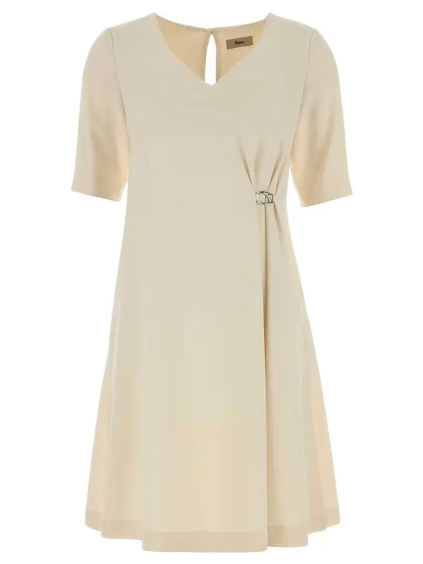 Herno Stretch Crepe Mini Dress - White