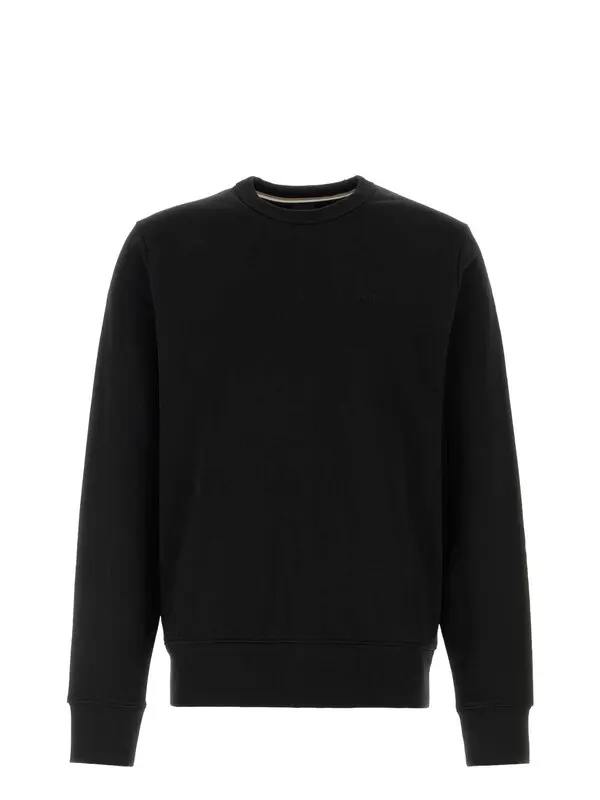 BOSS Cotton Crewneck Sweatshirt - Black