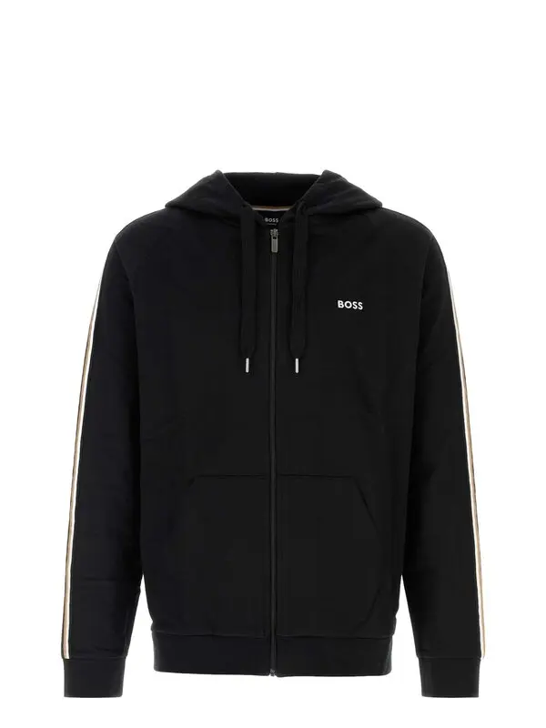 BOSS Cotton Crewneck Sweatshirt - Black