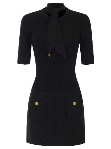 Elisabetta Franchi Chic Knit Dress For - Nero