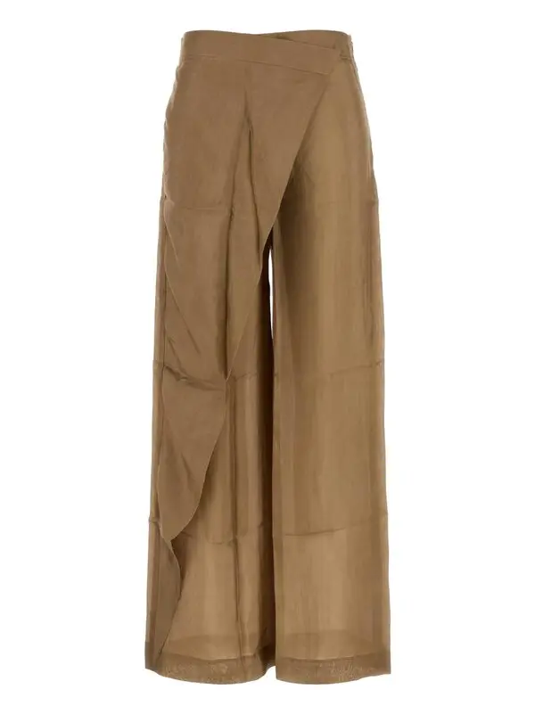 THE ROSE IBIZA Silk Amanda Pant - Camel