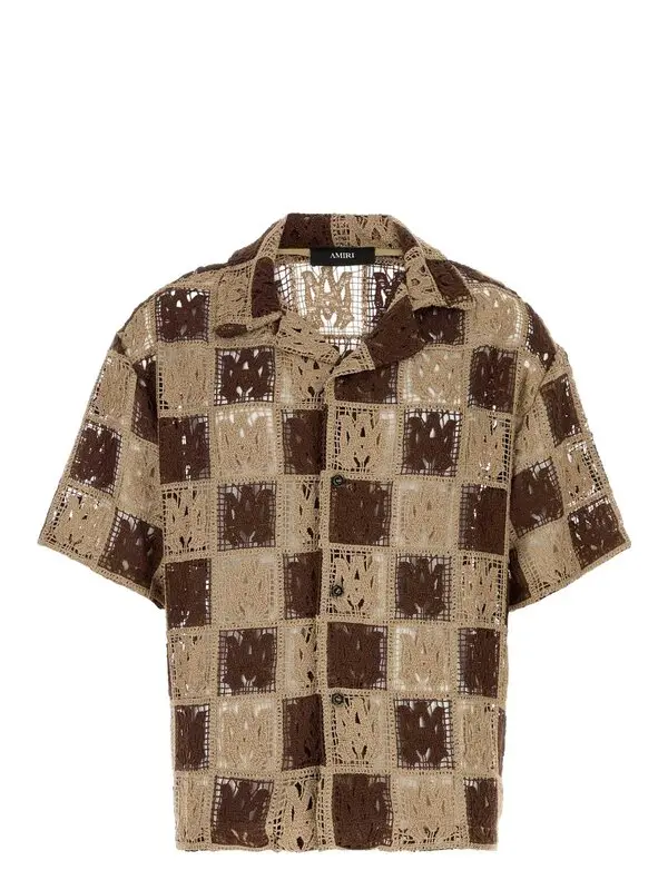 Amiri Contrast Crochet Shirt - Multicoloured