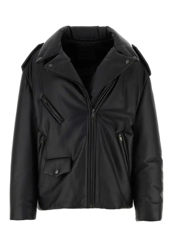 Prada Nappa Leather Padded Jacket - Black