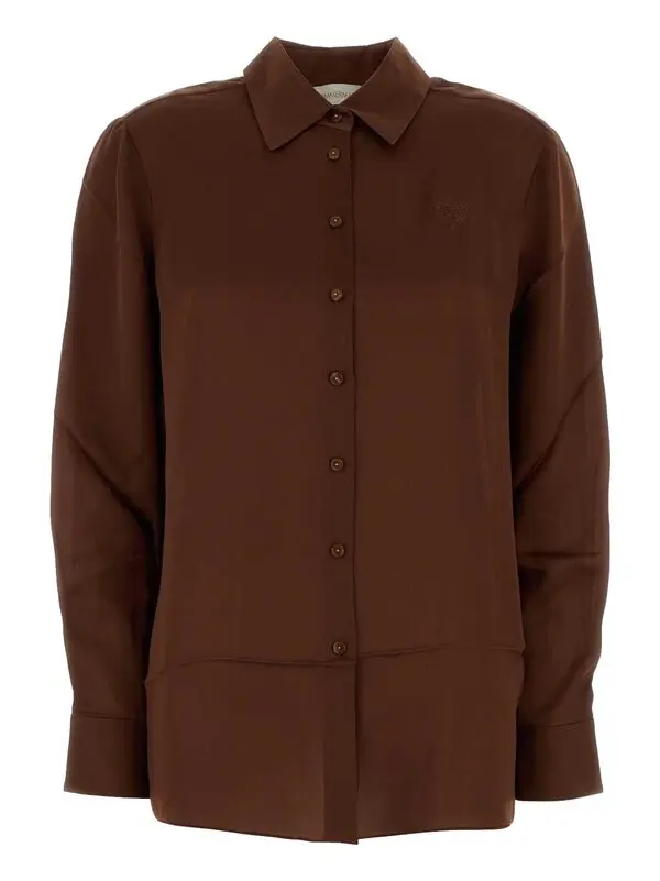 Zimmermann Satin Hypnotic Shirt - Brown