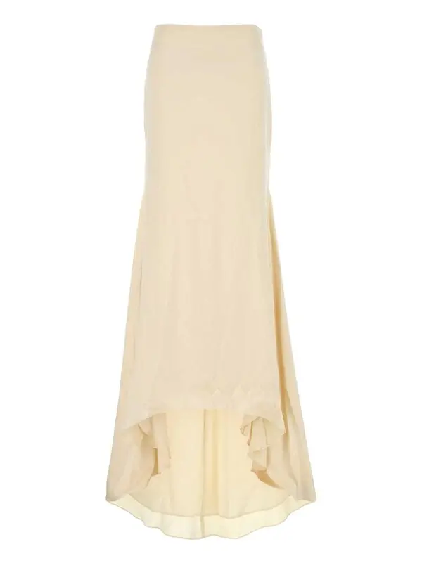 ARMARIUM Rima Satin Silk-blend Midi Skirt - Yellow