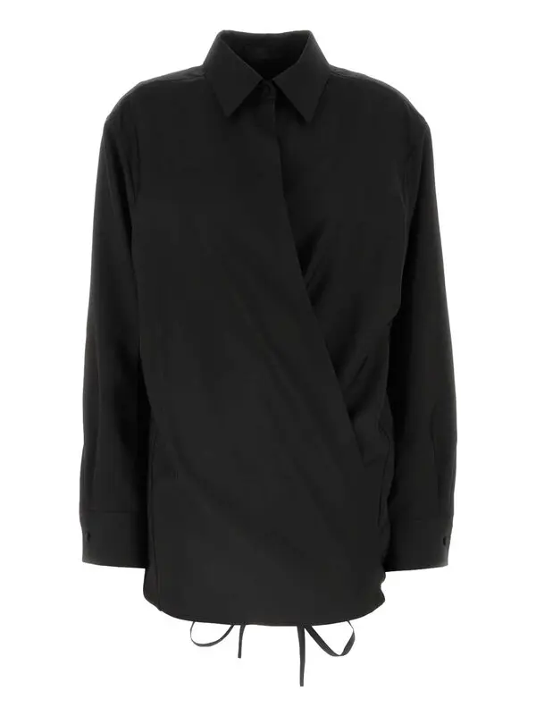 Valentino Garavani Wool-mohair-silk Blend Button-front Shirt - Black